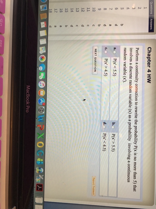Solved Perform a continuity correction to rewrite the | Chegg.com