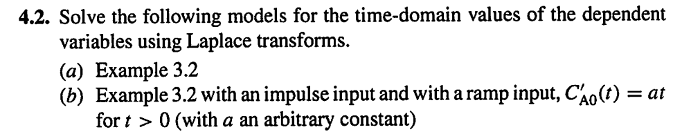 Solved 4.2. Solve the following models for the time-domain | Chegg.com
