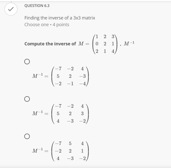Solved GROUP 6 Inverse of a 3x3 Matrix Group 3 questions 1 2 | Chegg.com