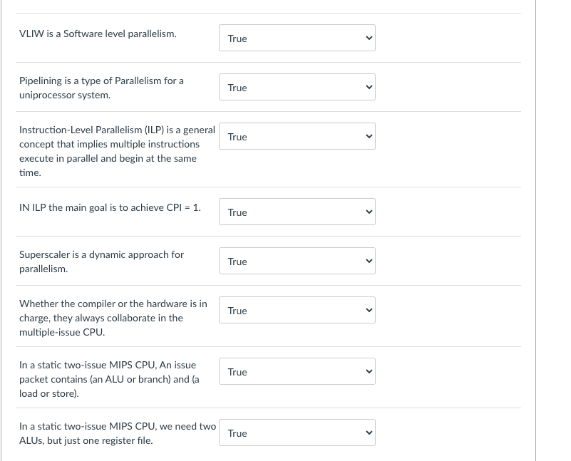 Solved VLIW is a Software level parallelism. True Pipelining | Chegg.com