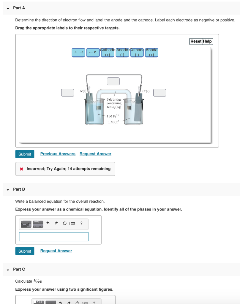Solved Part A Determine the direction of electron flow and | Chegg.com