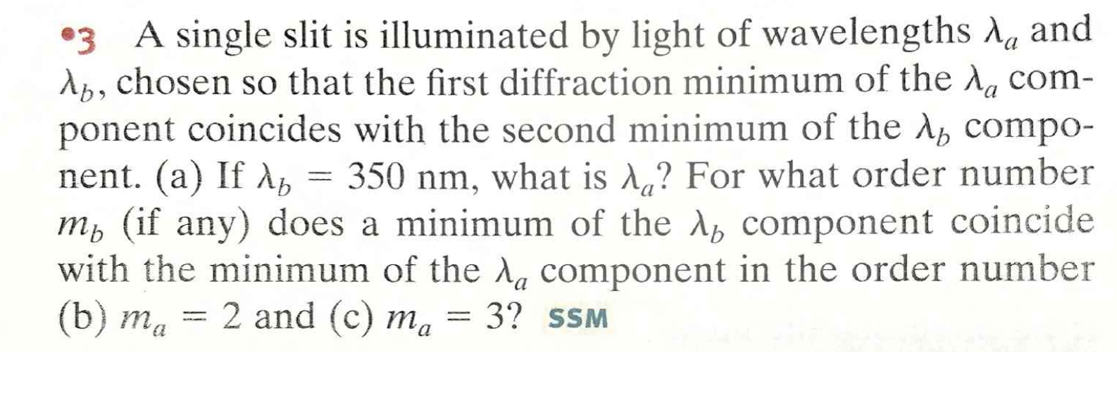 Solved 3 A single slit is illuminated by light of | Chegg.com
