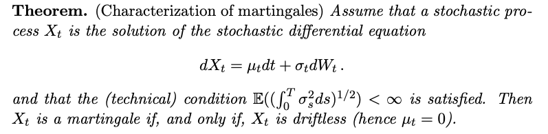 Theorem. (Characterization of martingales) Assume | Chegg.com