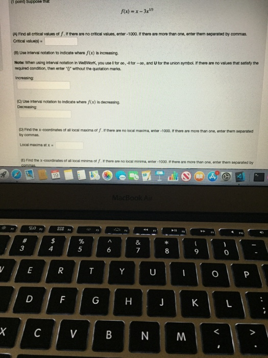 Solved f point f(x) x-3x13 A) Find all orntical values of | Chegg.com