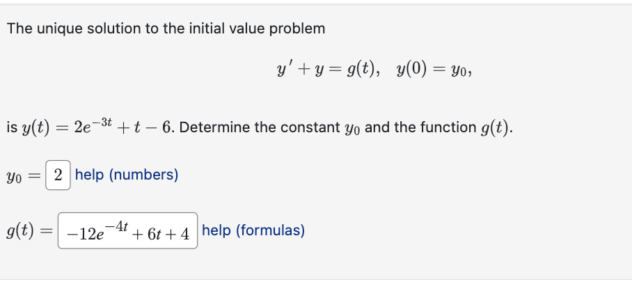 Solved The unique solution to the initial value | Chegg.com