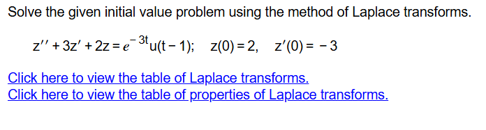 Solved Solve the given initial value problem using the | Chegg.com