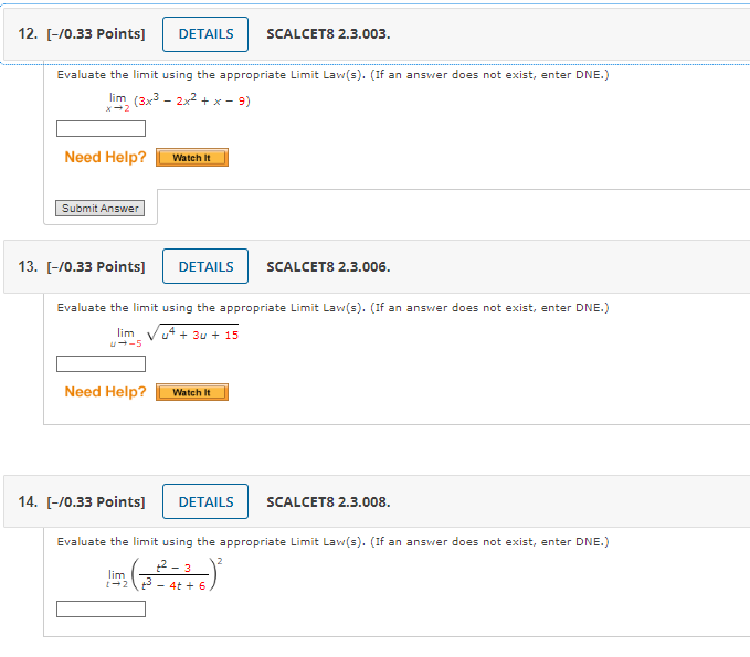 Solved Evaluate the limit using the appropriate Limit | Chegg.com