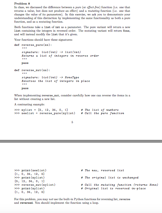 Solved Problem 8 In class, we discussed the difference | Chegg.com