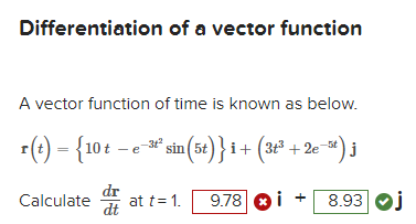 Solved Differentiation of a vector function A vector | Chegg.com