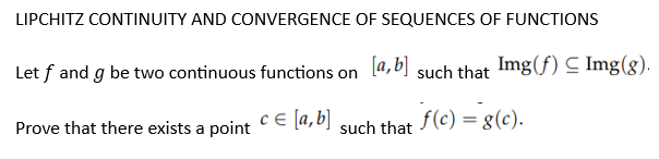 Solved LIPCHITZ CONTINUITY AND CONVERGENCE OF SEQUENCES OF | Chegg.com