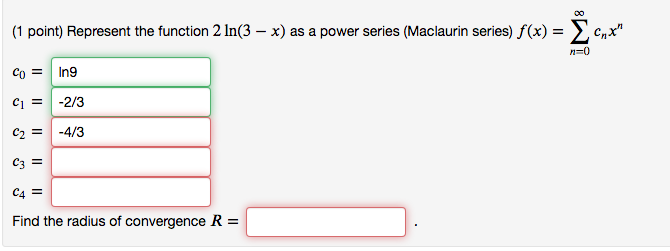 Solved Represent the function 2ln(3−𝑥) as a power series | Chegg.com