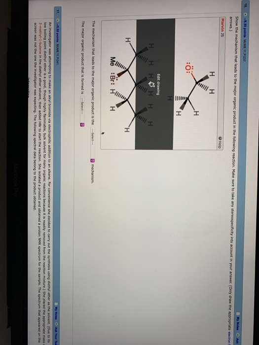 Show the arrows.) Marvin JS that leads to the major | Chegg.com