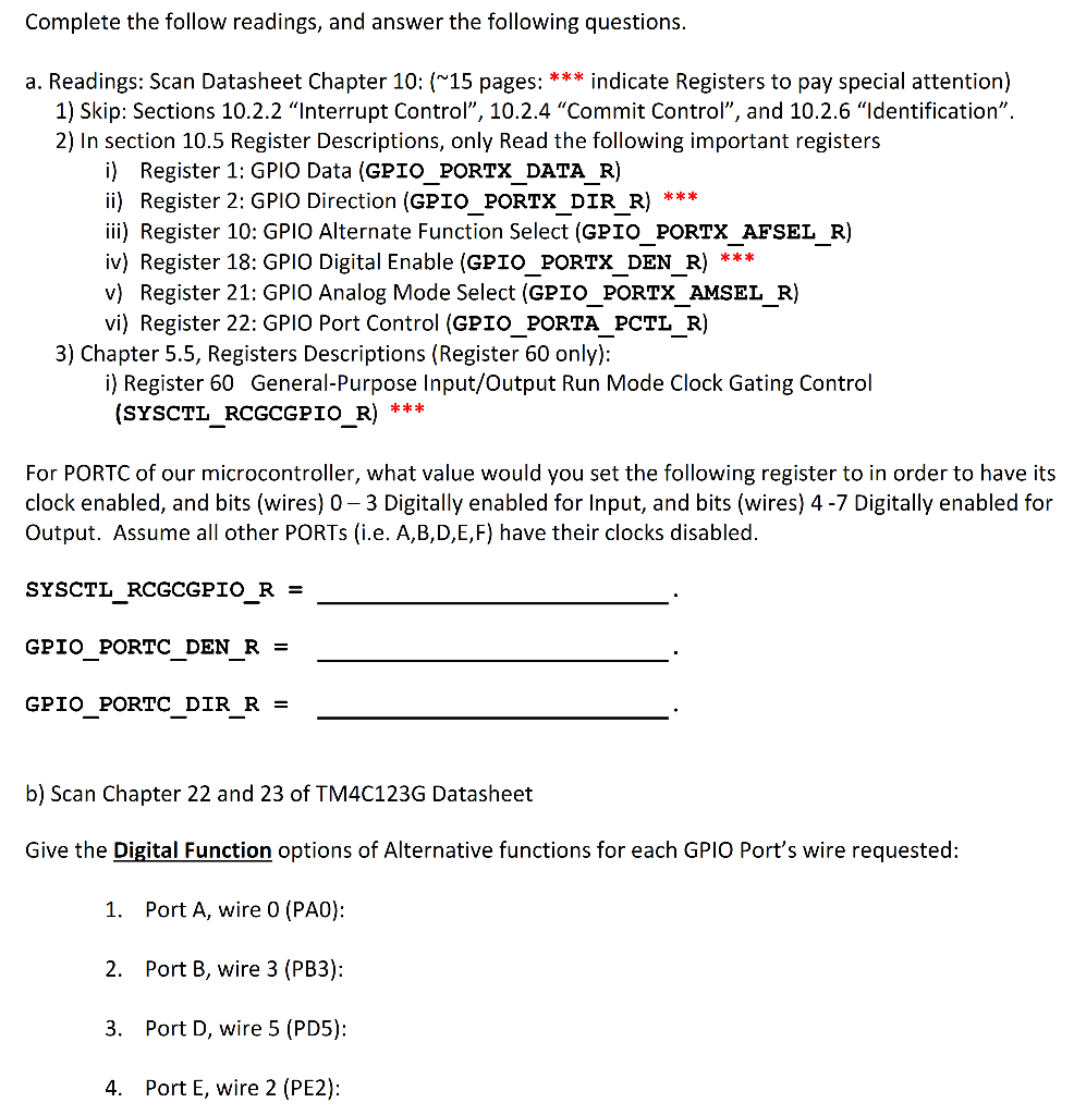 Solved Complete the follow readings, and answer the | Chegg.com