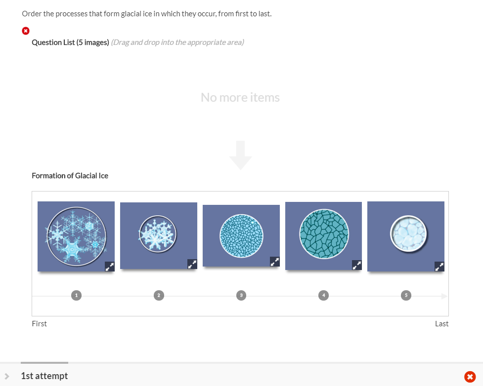 Solved Order the processes that form glacial ice in which | Chegg.com