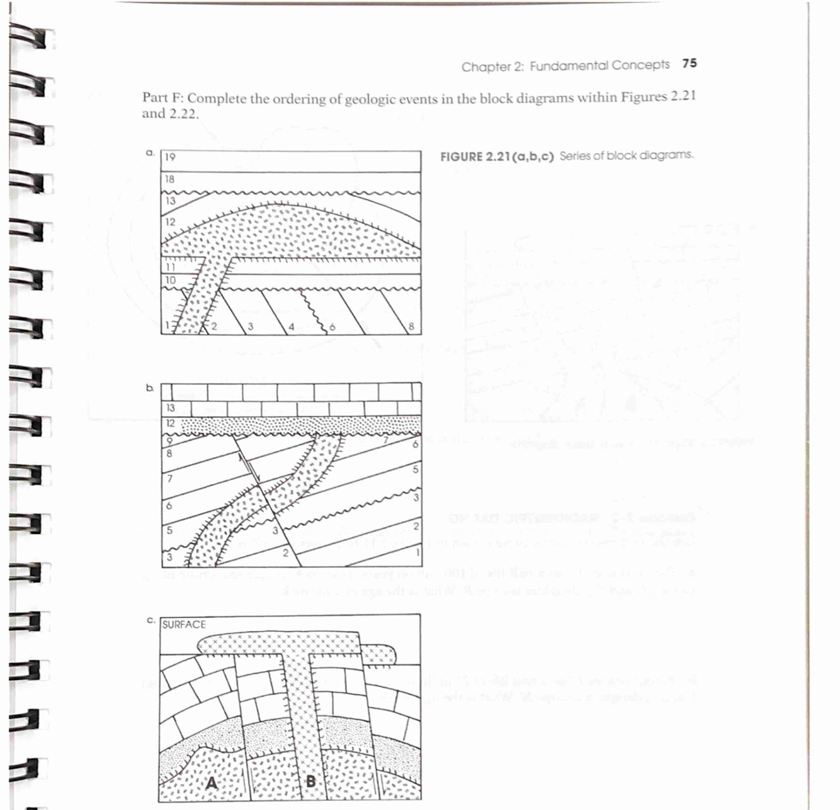 Solved Complete the ordering of geologic events in the block | Chegg.com