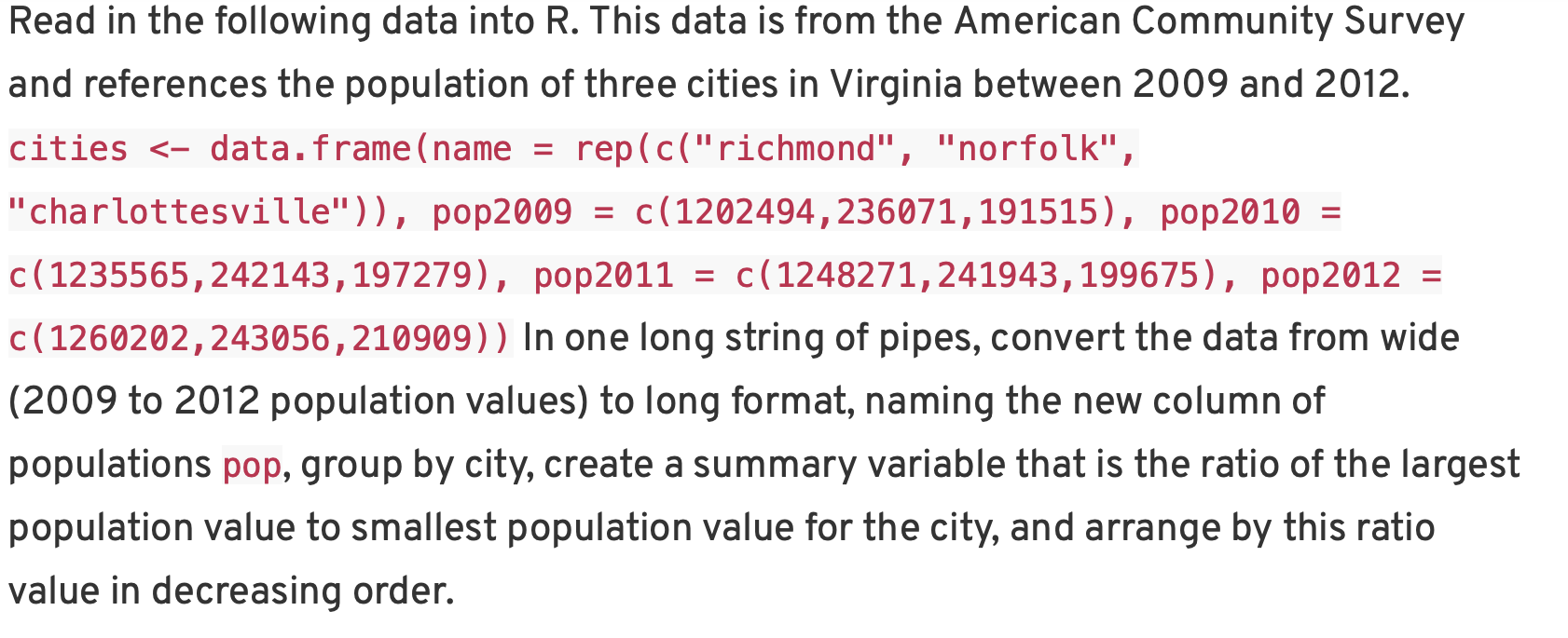 Solved Copied and pasted the data to make it easier to read | Chegg.com