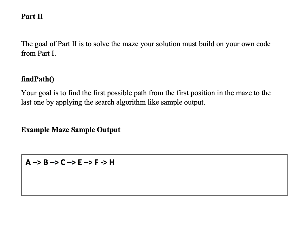 Part I Representing mazes as graphs. In Part I of the | Chegg.com
