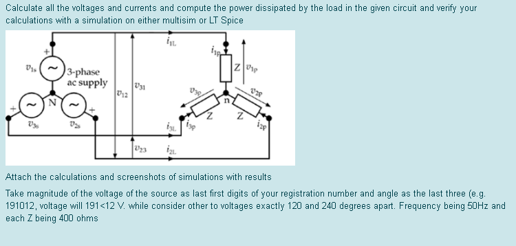 Solved Calculate all the voltages and currents and compute | Chegg.com