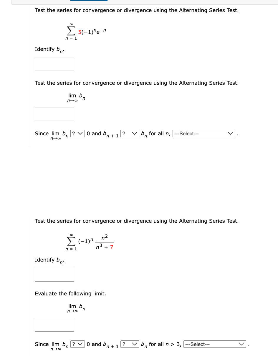 Solved Test the series for convergence or divergence using | Chegg.com