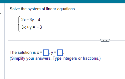 Solved Solve the system of linear equations. | Chegg.com