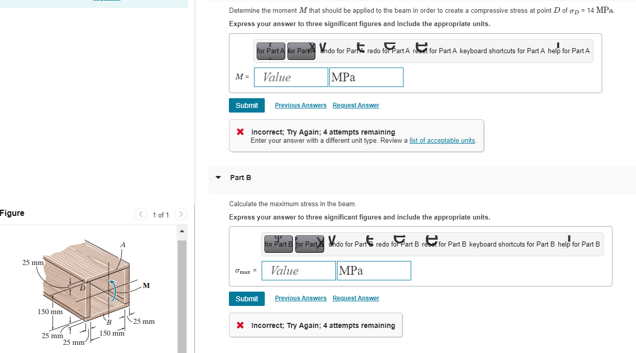 Solved Determine the moment M that should be applied to the | Chegg.com