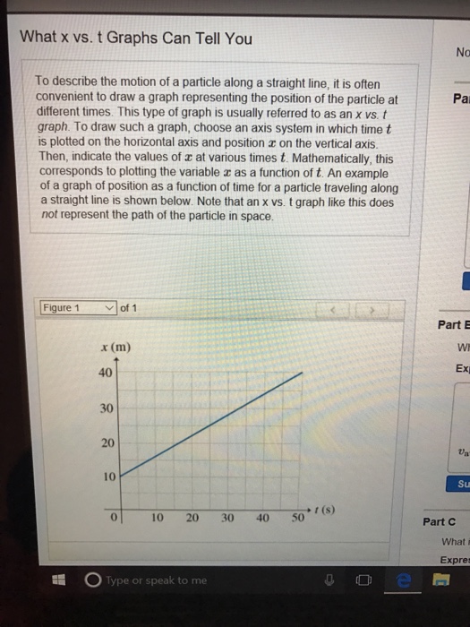 Solved What x vs. t Graphs Can Tell You To describe the | Chegg.com