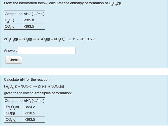 Solved From the information below, calculate the enthalpy of | Chegg.com