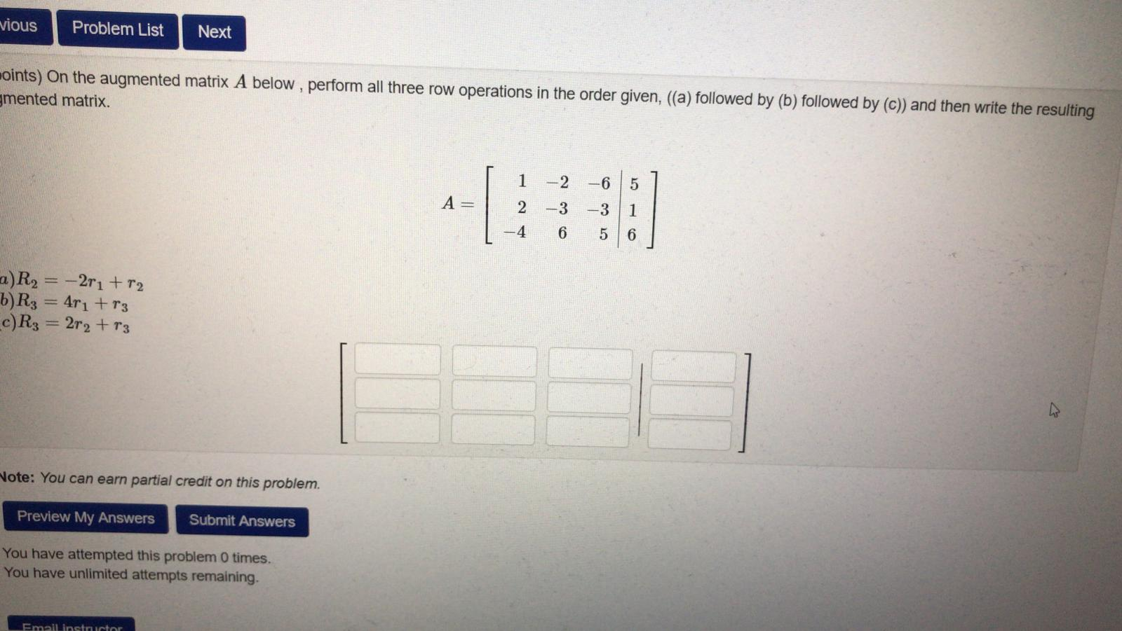 Solved vious Problem List Next points) On the augmented | Chegg.com