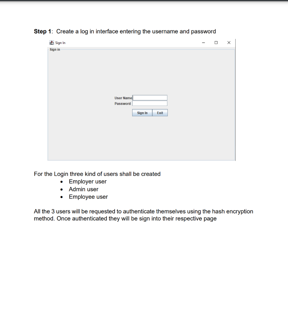 Solved Employee Database user interface with encrypted data | Chegg.com