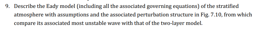 Solved 9. Describe the Eady model (including all the | Chegg.com