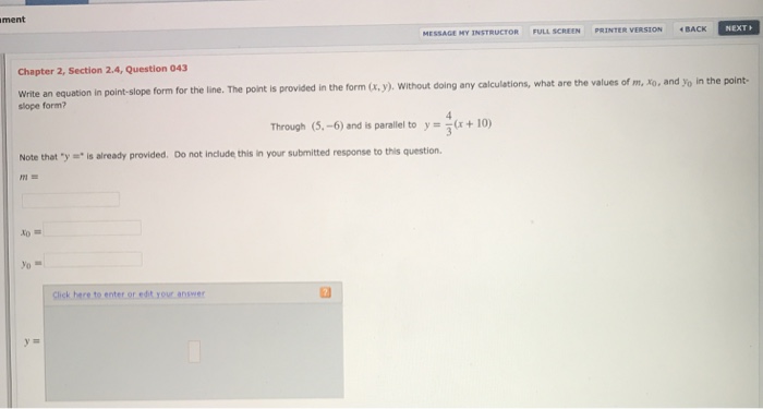 Solved ment FULL SCREEN PRINTER VERSION «BACK MESSAGE HY | Chegg.com