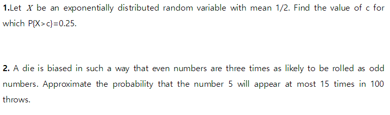 Solved 1.Let X be an exponentially distributed random | Chegg.com