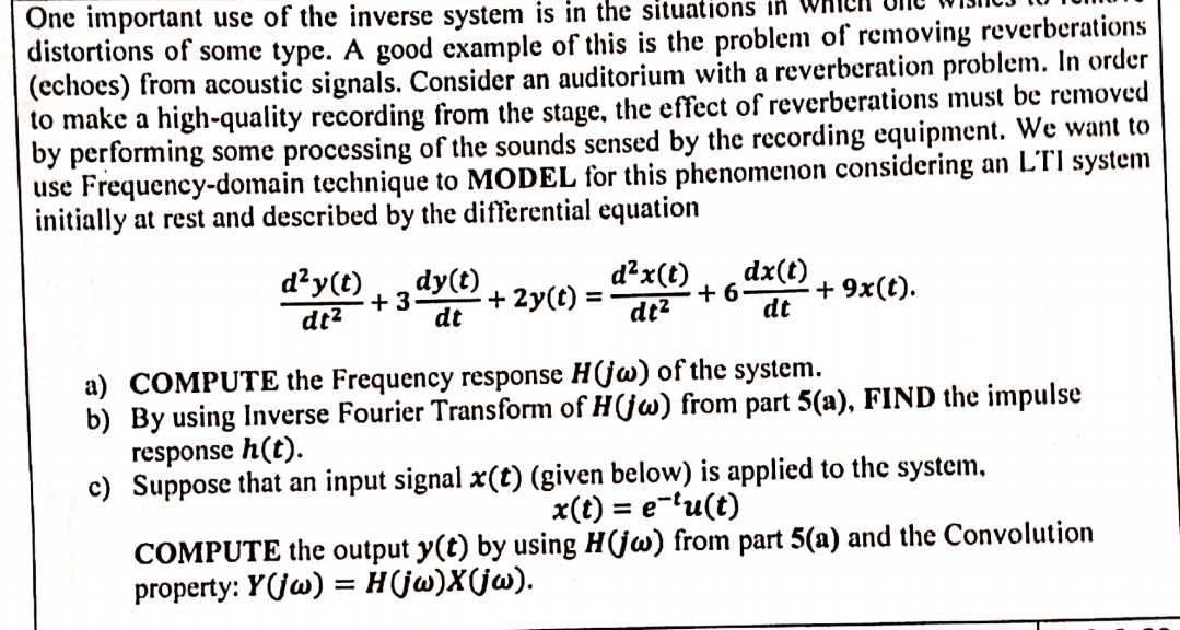 Solved One important use of the inverse system is in the | Chegg.com