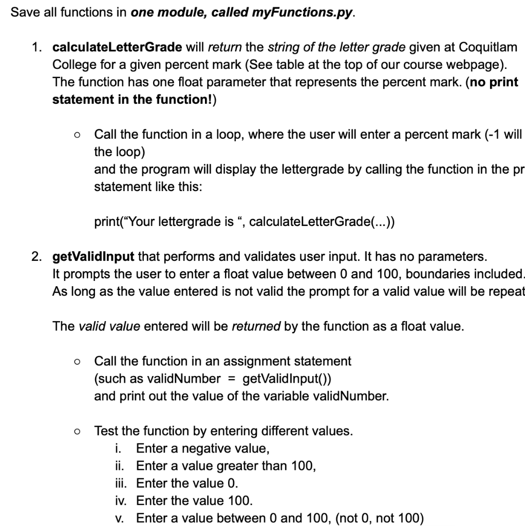 Solved Save all functions in one module, called | Chegg.com