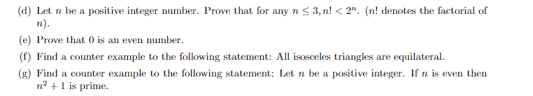 (d) Let n be a positive integer number. Prove that | Chegg.com