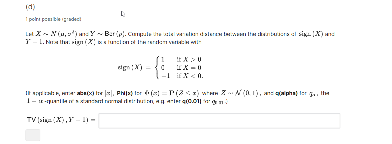 Solved Let X∼N(μ,σ2) and Y∼Ber(p). Compute the total | Chegg.com