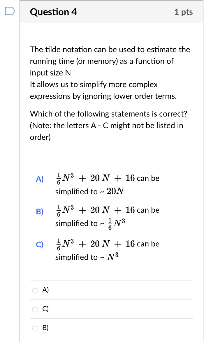 Solved Question 4\\nThe tilde notation can be used to | Chegg.com