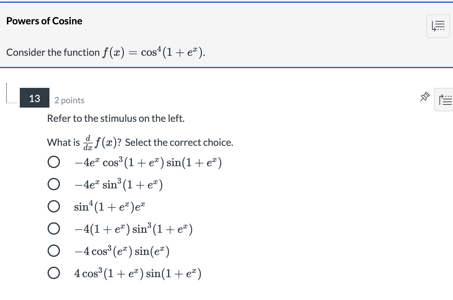 Solved Powers of Cosine II Consider the function f (x) = | Chegg.com