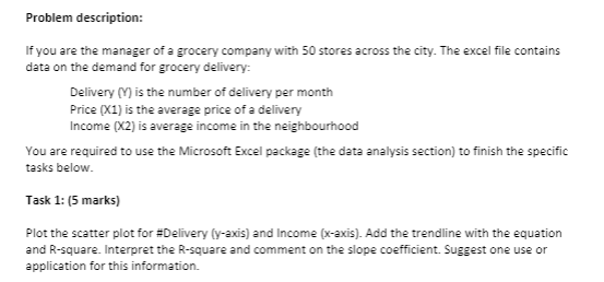 Solved In this assignment, your learning on predictive | Chegg.com