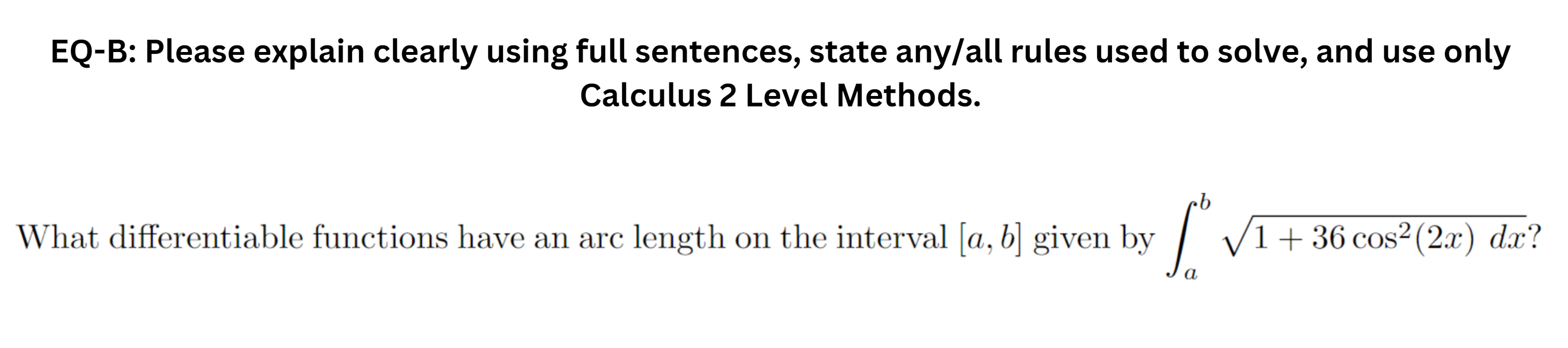 Solved EQ-B: Please explain clearly using full sentences, | Chegg.com