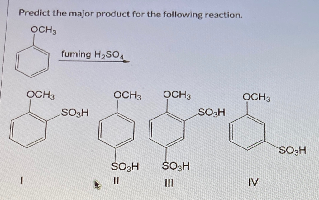 Solved Predict the major product for the following reaction. | Chegg.com