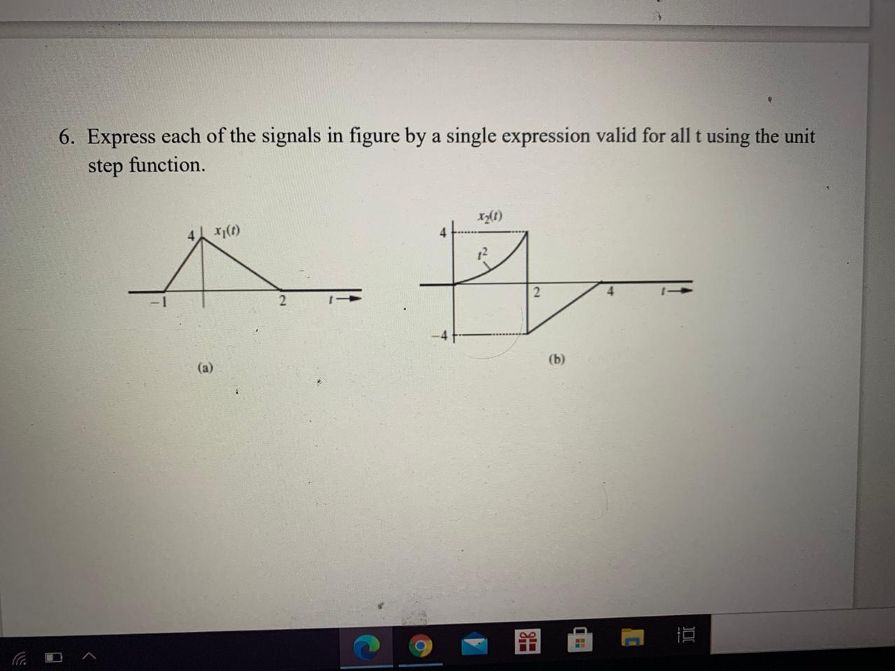 Solved 6. Express each of the signals in figure by a single | Chegg.com