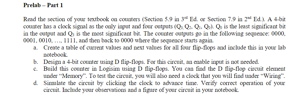 Solved Read the section of your textbook on counters | Chegg.com