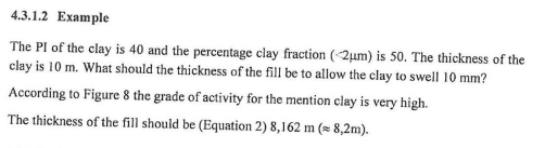 Solved 4.3.1.2 ﻿ExampleThe PI of the clay is 40 ﻿and the | Chegg.com