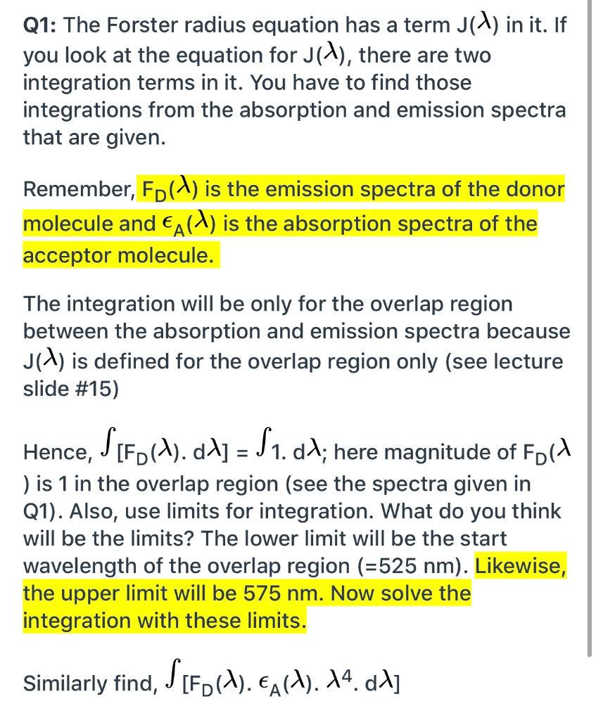 1. Fluorescent Resonant Energy Transfer: Using a | Chegg.com