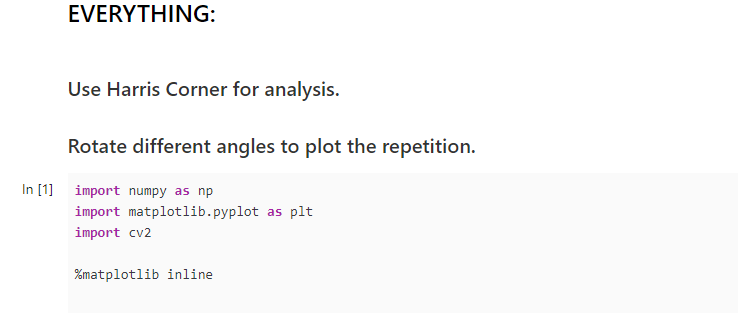 Solved EVERYTHING: Use Harris Corner for analysis. Rotate | Chegg.com