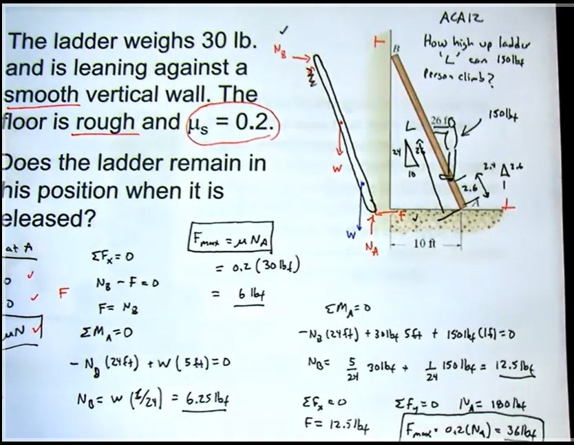 Solved Want to know ACA 12, how high up the ladder can 150 | Chegg.com