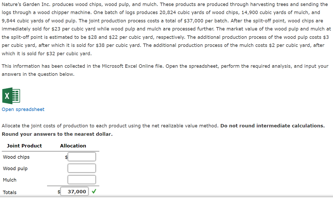 Solved Joint Allocation - Net Realizable Value MethodIf | Chegg.com