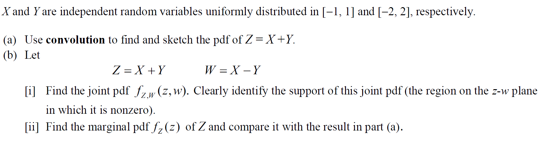 Solved Y And Y Are Independent Random Variables Uniformly 