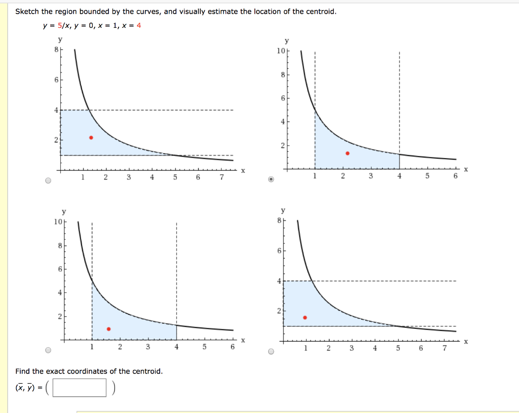 Solved Sketch the region bounded by the curves, and visually | Chegg.com